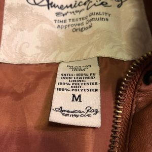 American Rag | Jackets & Coats | American Rag Brown Faux Leather Bomber ...